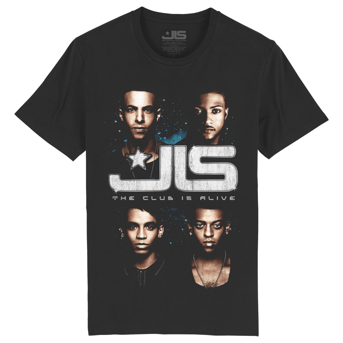 The Club is Alive Faces Retro Washed Charcoal Tee - 72 Hour Drop – JLS ...